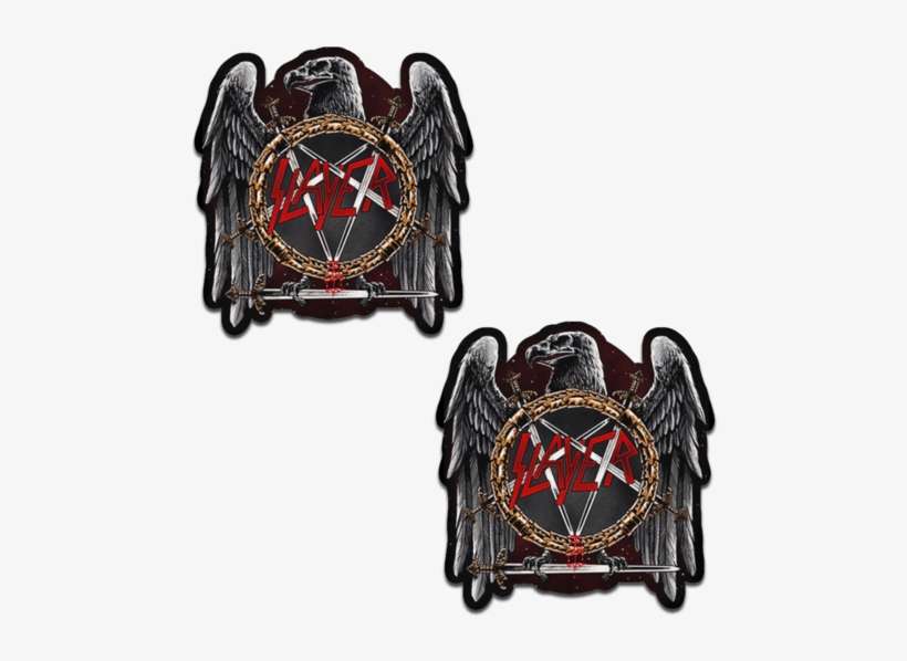 Eagle Skull Patch Sticker Bundle - Slayer Logo Transparent Hd PNG Image ...