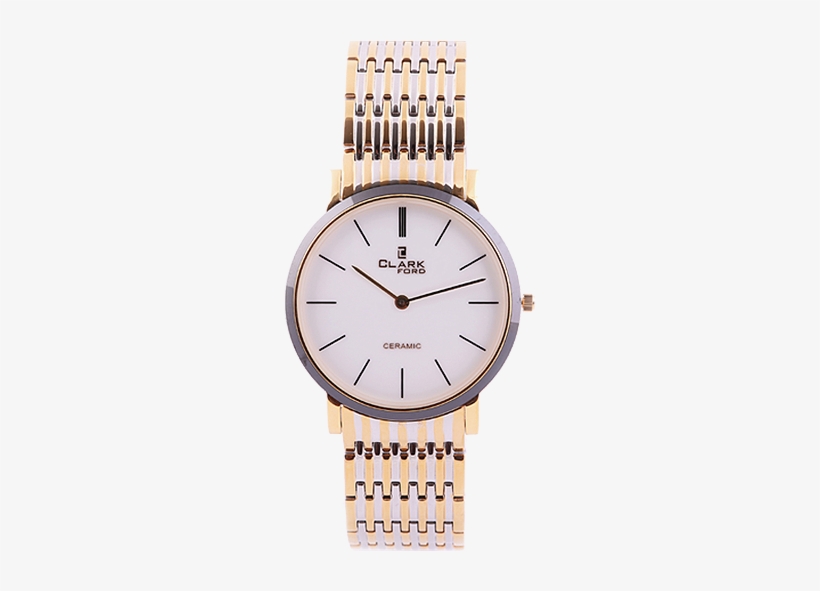 Clarkford Round Dial Watch Golden - Clark Watch PNG Image | Transparent ...