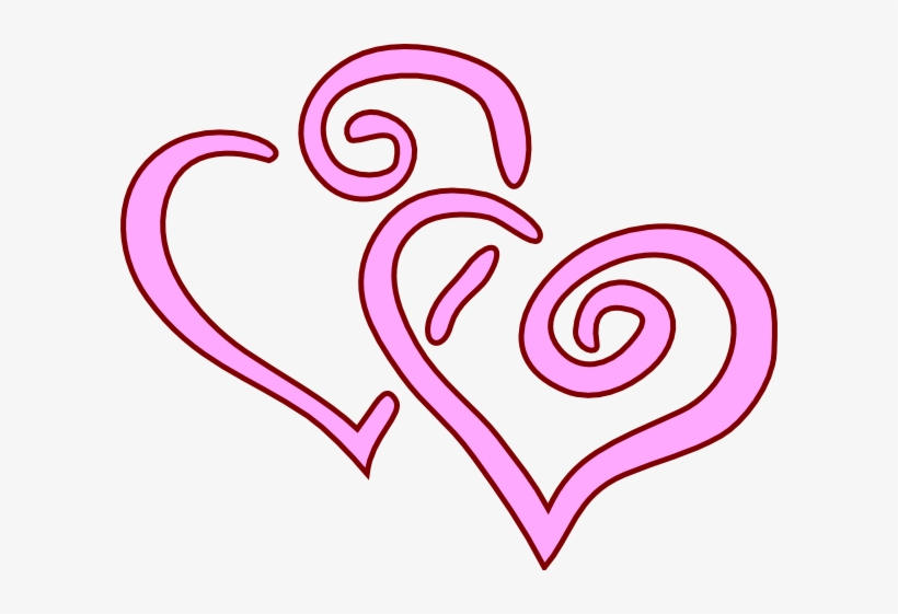 Download Free Pink Wedding Heart Clipart - Wedding Two Hearts Clipart ...