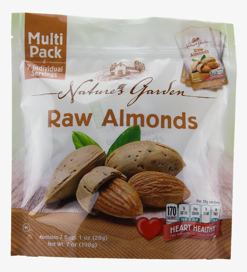 Nature's Garden Natural Almonds Multi Pack 7 Oz PNG Image | Transparent ...
