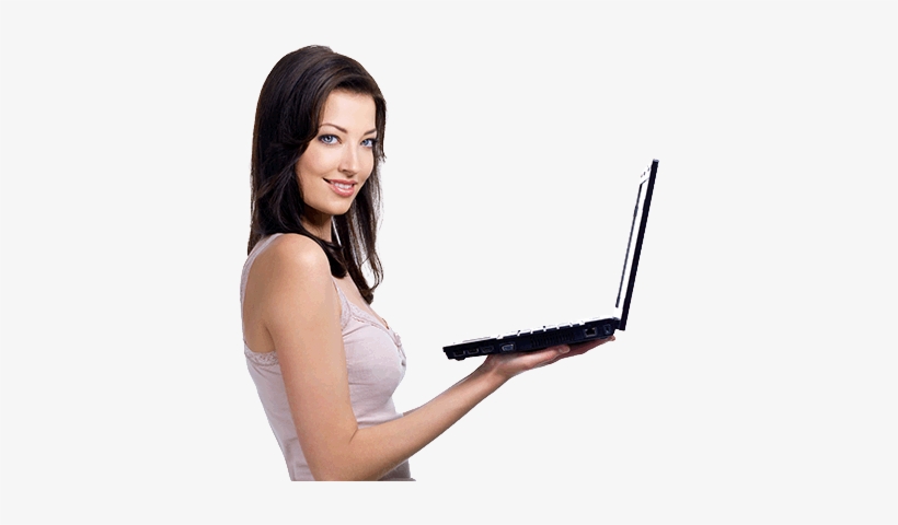 Woman With Laptop Png PNG Image | Transparent PNG Free Download on SeekPNG