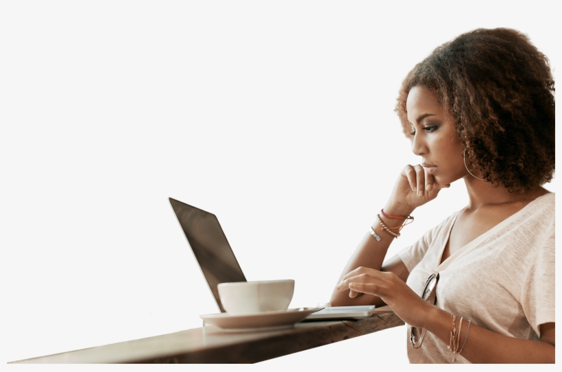 Woman On Laptop - Laptop PNG Image | Transparent PNG Free Download on ...