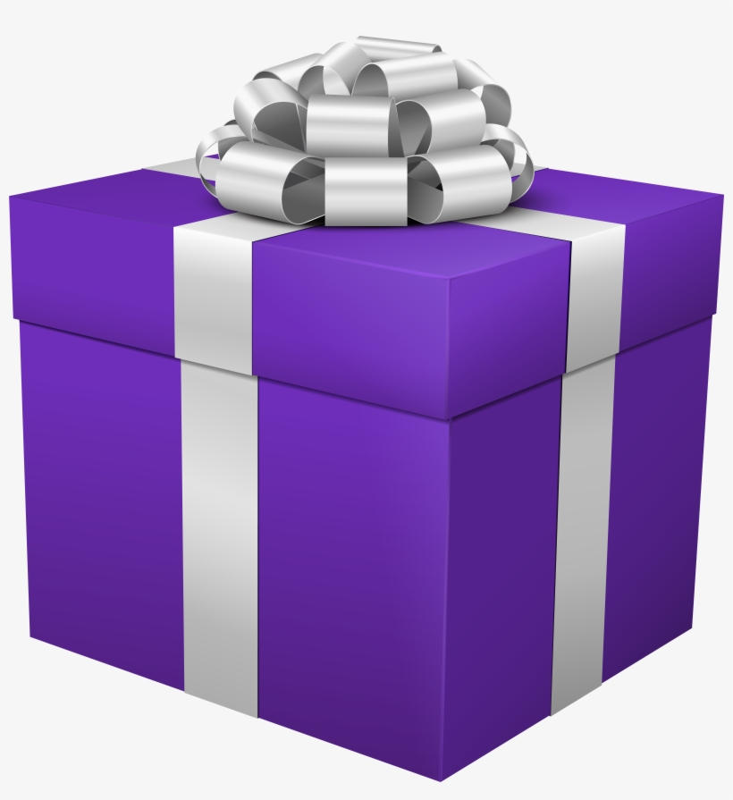 Silver Gift Box With Stars Png Clipart PNG Image | Transparent PNG Free ...