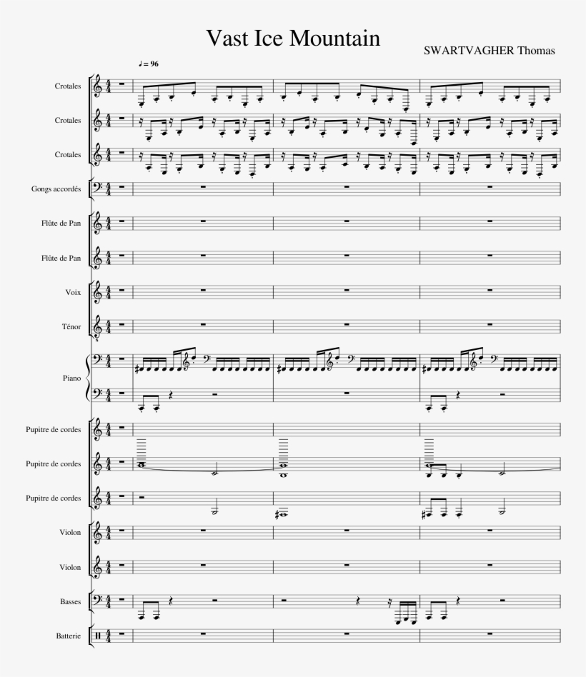 Vast Ice Mountain Sheet Music 1 Of 33 Pages - Number PNG Image ...