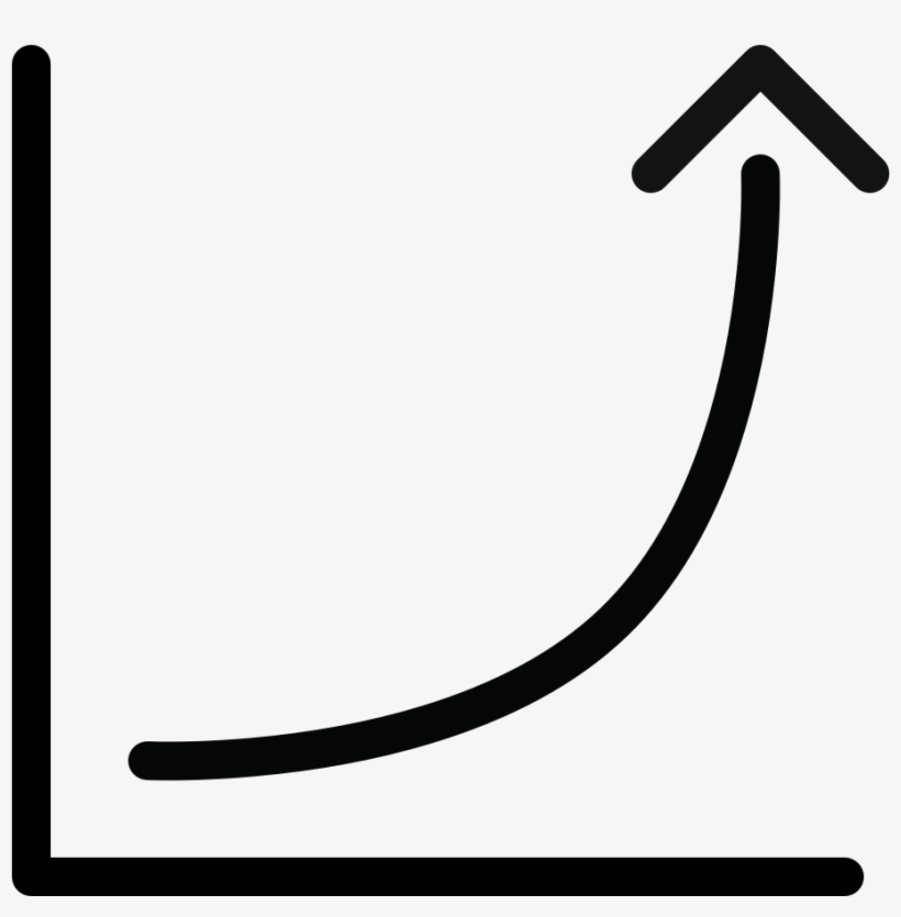 Chart Trend Exponential Up Icon - Exponential Chart Up PNG Image ...