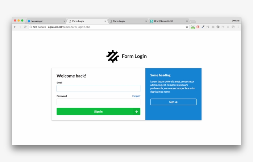 Login-demo 222 Kb - Semantic Ui Login Template PNG Image | Transparent PNG Free Download on SeekPNG