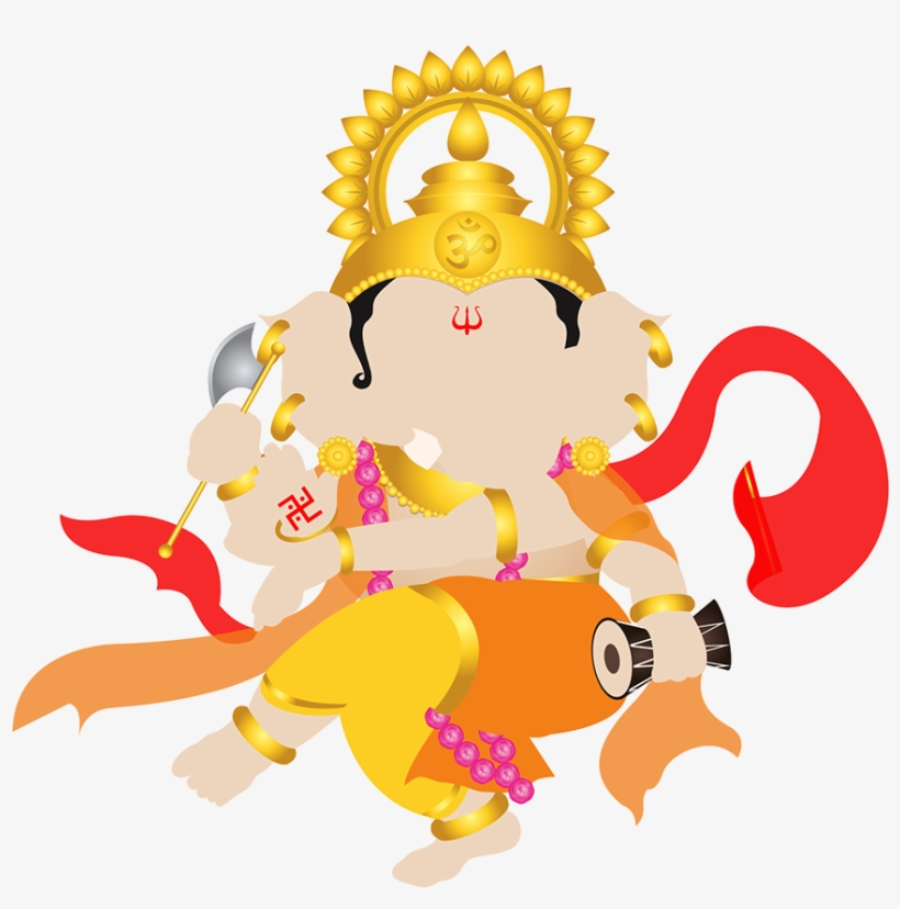 Vector Elements Created From Sketch - Ganesh Ji Vector PNG Image ...