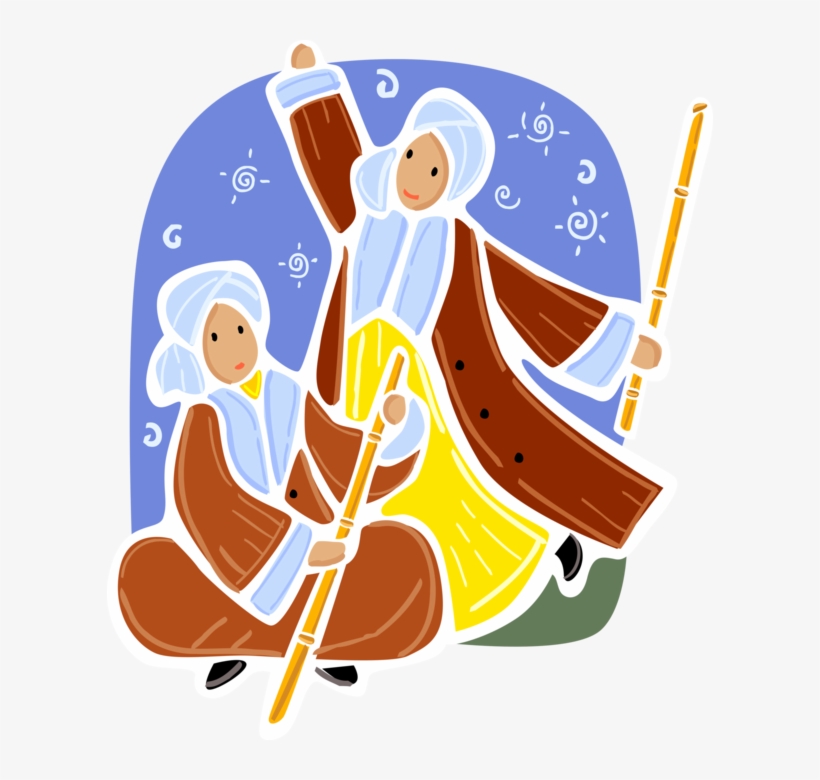Vector Illustration Of Ottoman Sufi Turkish Men With - Illustration PNG ...