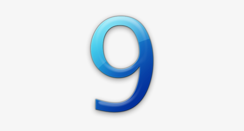 Download Blue Bullets Icon Png - Number 9 Transparent Background ...