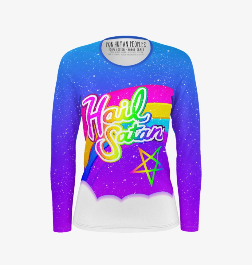Hail Satan - Hail Satan Rainbow Sweater PNG Image | Transparent PNG ...