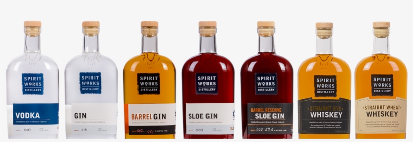 Spirit Works Bottles - Spirit Works Barrel Reserve Sloe Gin PNG Image ...