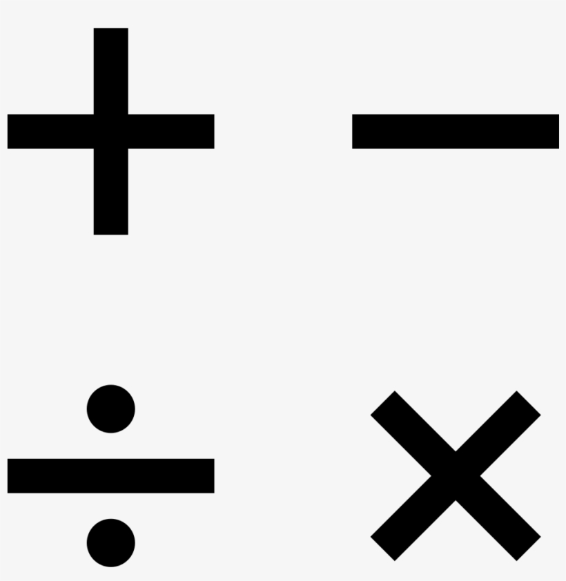 Addition Subtraction Multiplication Division Symbols PNG Image