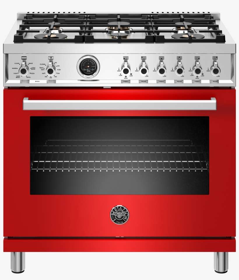 Our Products - 36 Bertazzoni Induction Range Red PNG Image ...