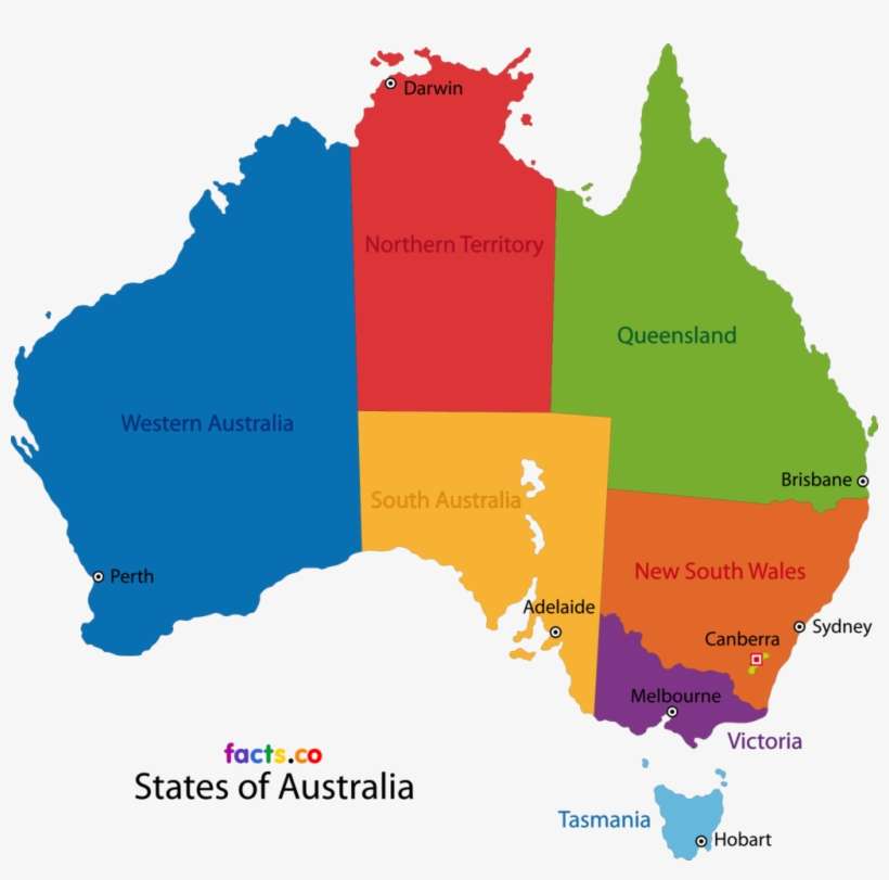 Download Australia States - Map Of Australia With Major Cities ...