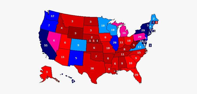 Genusmap-php - Barack Obama Vs Mitt Romney Map PNG Image | Transparent ...