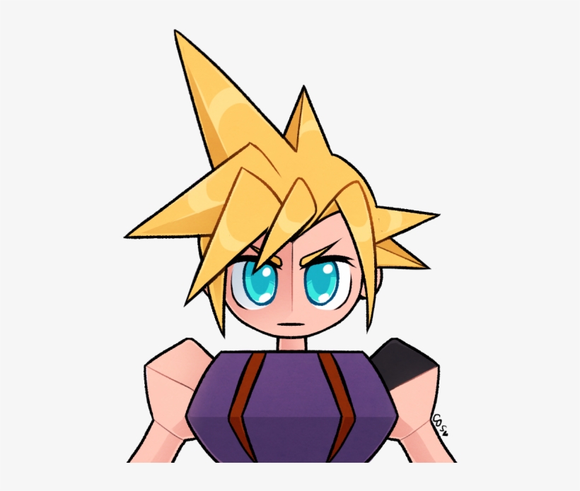 Low Poly Cloud - Ffvii Cloud Low Poly PNG Image | Transparent PNG Free ...