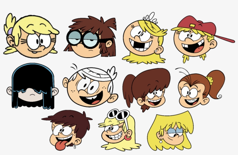 Head Vectors Of The Loud Crowd - Nickelodeon Pandemonium #1 [book] PNG ...