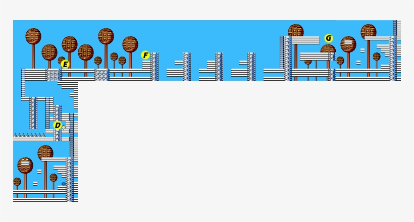 Mega Man 1 Bomb Man Map2 - Mega Man 1 Bomb Man Stage PNG Image ...
