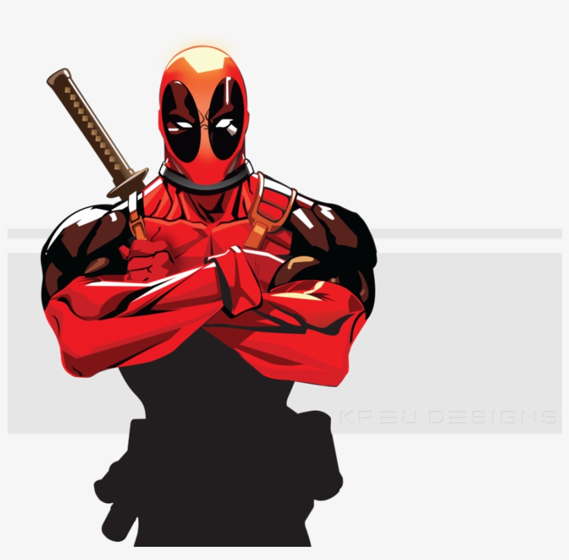 Xmen Drawing Deadpool - Red And Black Character PNG Image | Transparent ...