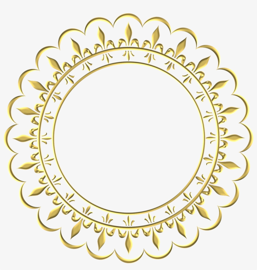 Wedding, Gold, Frame, Round, Border, Decoration - Wedding Gold Frame ...
