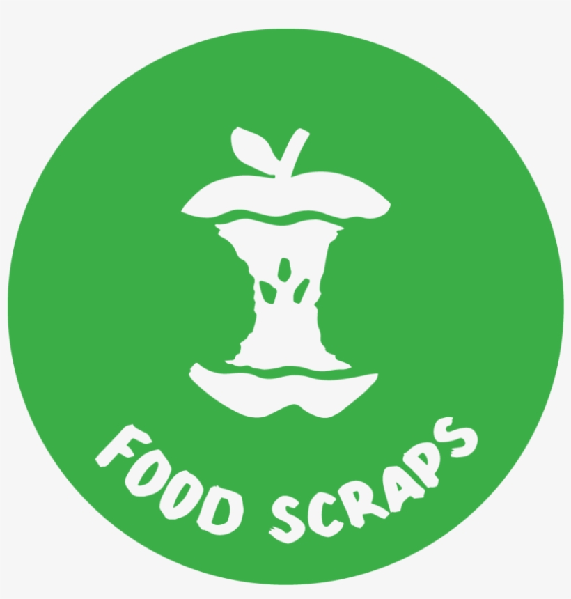 Food Scraps Refuse Bin Label Zero Waste In Landfill - Green Graduation ...