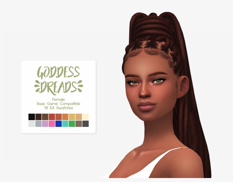 Download After Adding Maxis Match Colors & Textures - Sims 4 Dreads ...
