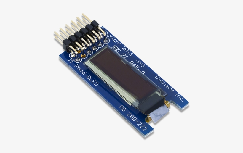 128 X 32 Pixel Monochromatic Oled Display Product Image - Digilent Pmod ...
