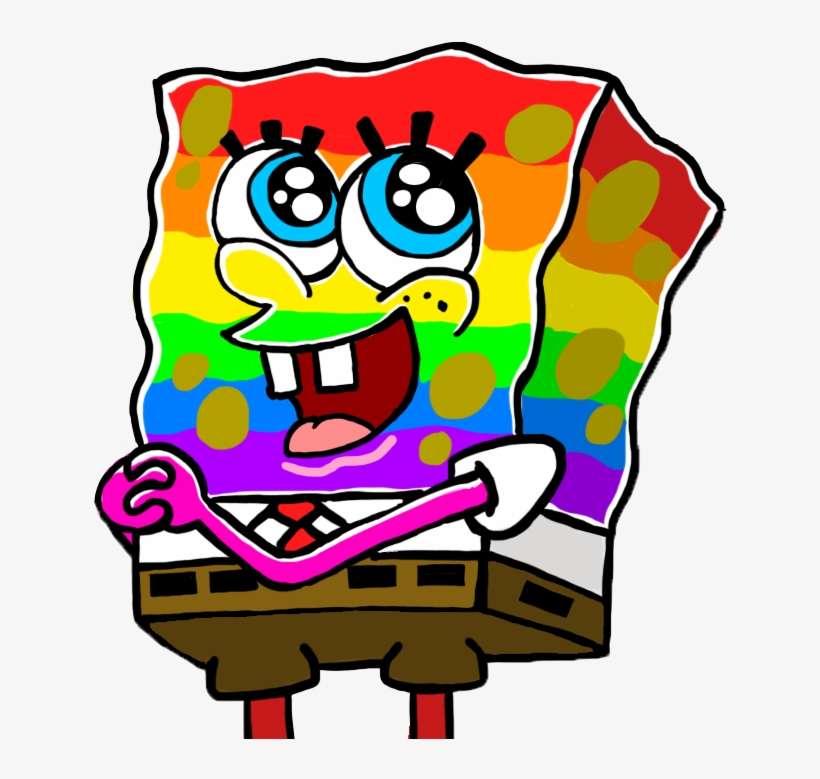 Rainbow Spongebob - Lgbt Spongebob PNG Image | Transparent PNG Free ...