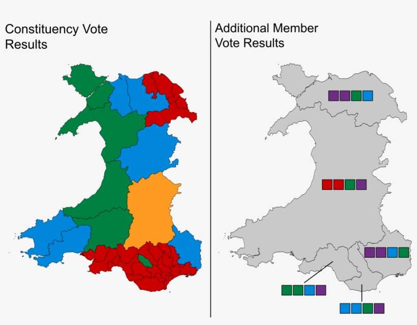 Welsh Assembly Election Map - Health Boards In Wales PNG Image ...