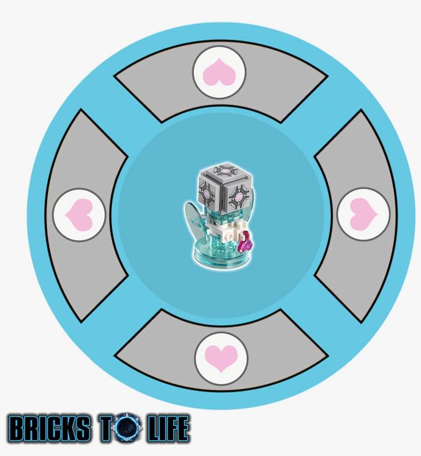 Companion Cube Tag - Lego Dimension Level Pack-portal PNG Image ...
