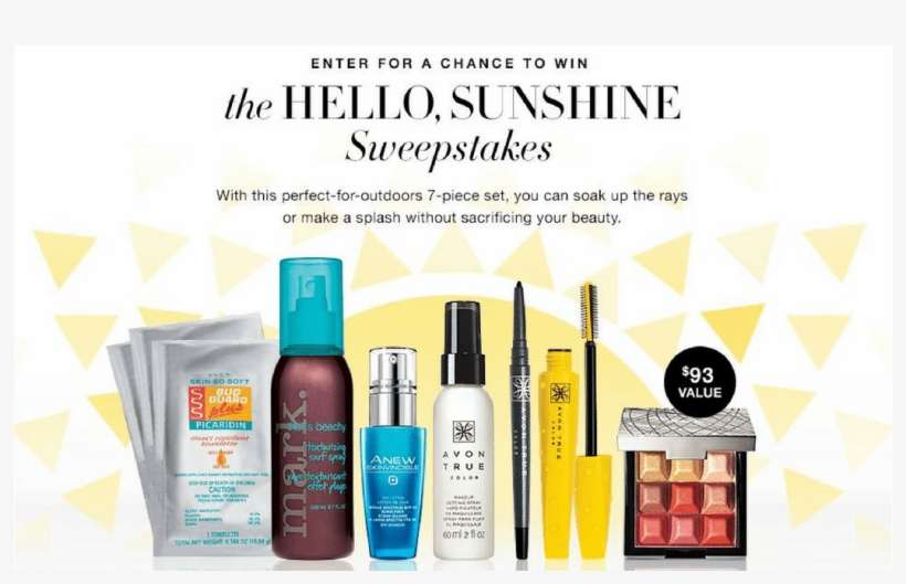 Avon Hello Sunshine Sweepstakes May 2017 Enter For - Mark. By Avon ...