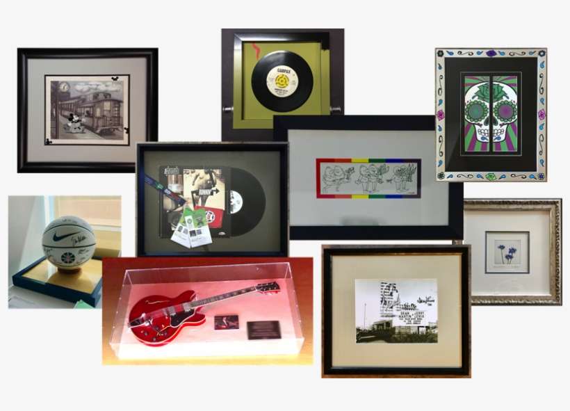 Collage Of Framed Art And Collectibles - Pima Frame PNG Image ...