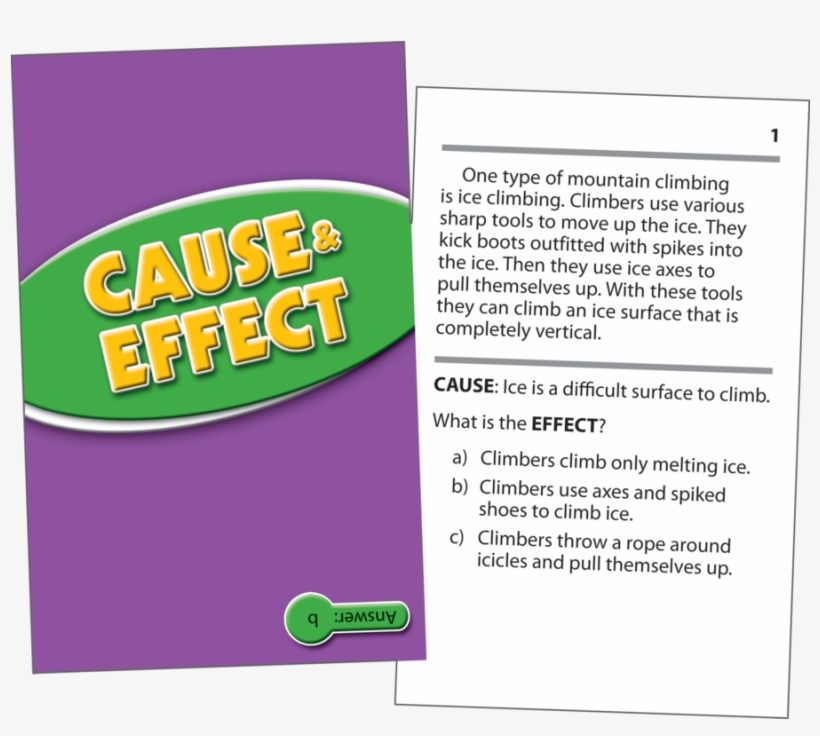 Cause & Effect Practice Cards Green Level Alternate - Paper PNG Image ...