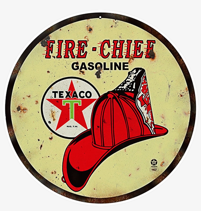 Vintage Texaco Fire Chief Sign - Texaco Old Clock PNG Image ...