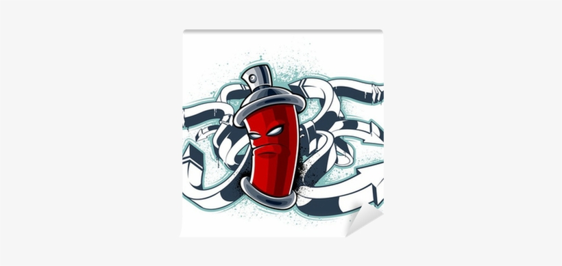 Download Graffiti Image Of Can With Arrows Wall Mural • Pixers ...