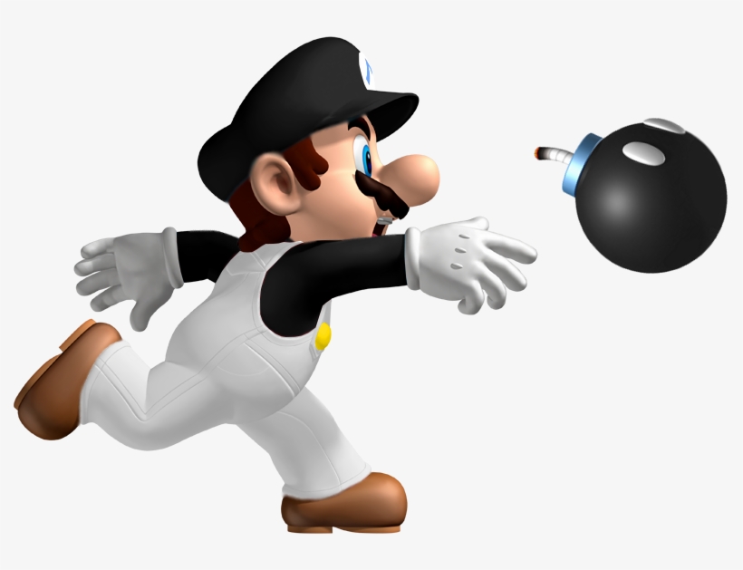 Bomb Mario Nsmbdiy - Mario Throwing A Mushroom PNG Image | Transparent ...