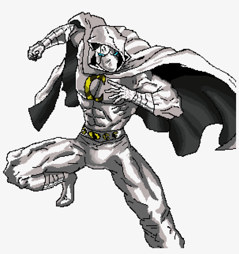 Moon Knight - Moon Knight Black And White PNG Image | Transparent PNG ...