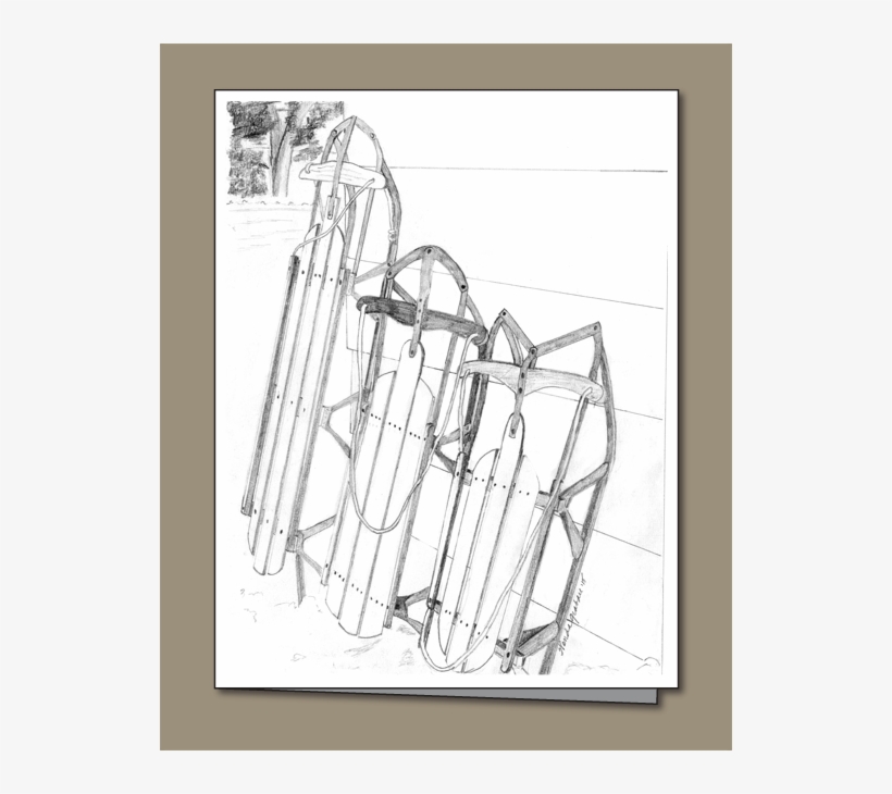 Vector Royalty Free Download Runner Sleds Winter Drawn - Flexible Flyer ...