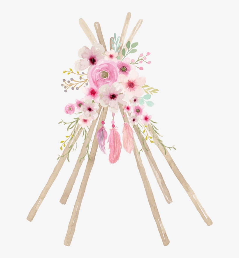 Download Tee Pee Party At Little Miss Enchanted - Watercolor Teepee ...