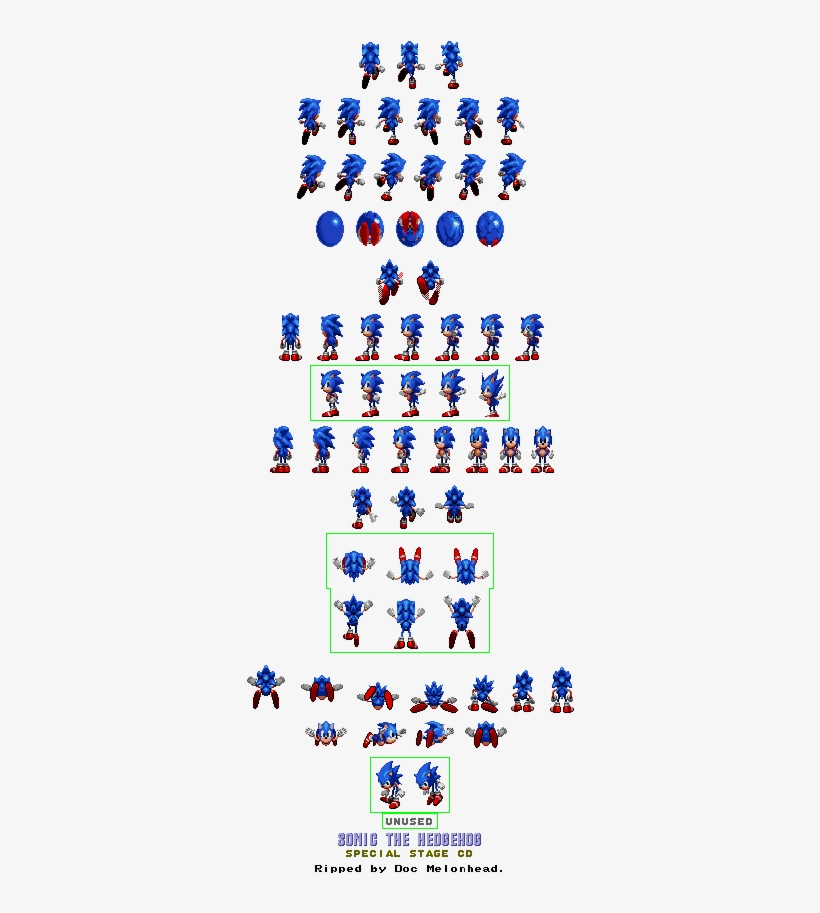 Download Sonic - Sonic Cd Special Stage Sprites | Transparent PNG ...