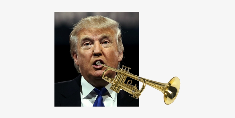 Donald Trump Playing The Trumpet - Donald Trump With A Trumpet PNG ...