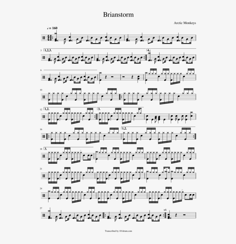 Arctic Monkeys - Brianstorm - Arctic Monkeys Brianstorm Drum Music PNG ...