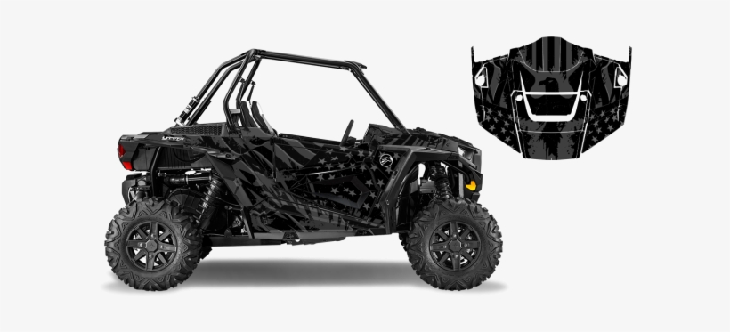Rzr 2 Seater American Flag - 2008 Polaris Rzr Wrap PNG Image ...