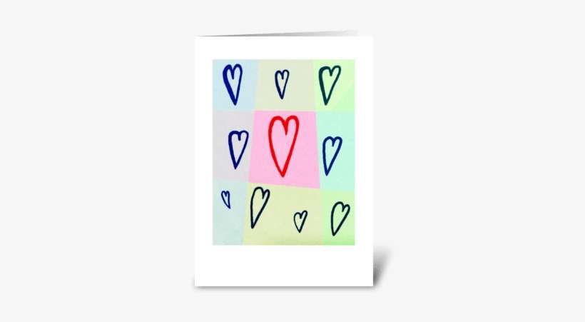 Red Heart Greeting Card - Greeting Card PNG Image | Transparent PNG ...