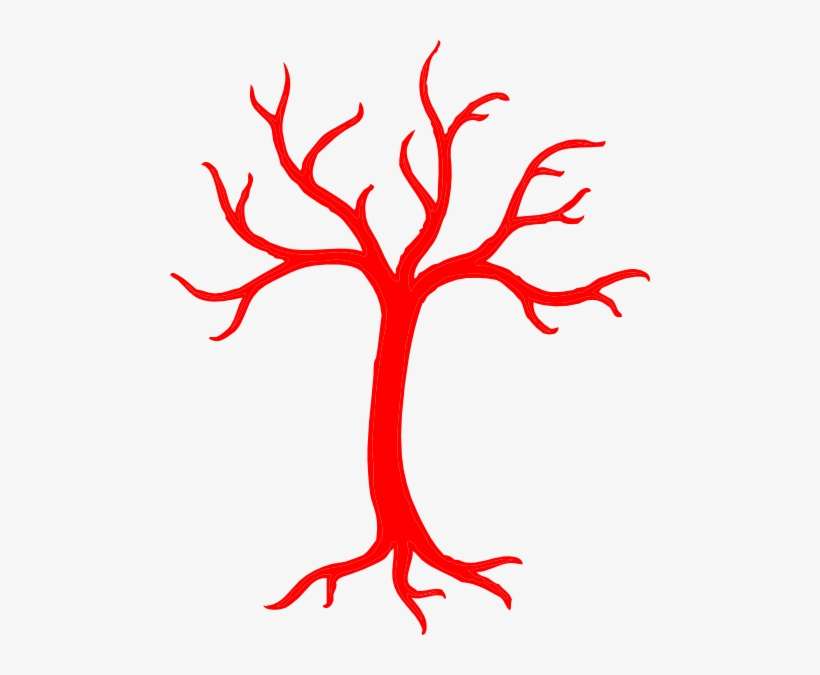 Red Dead Tree Clip Art - Tree Trunk And Branches Clipart PNG Image ...