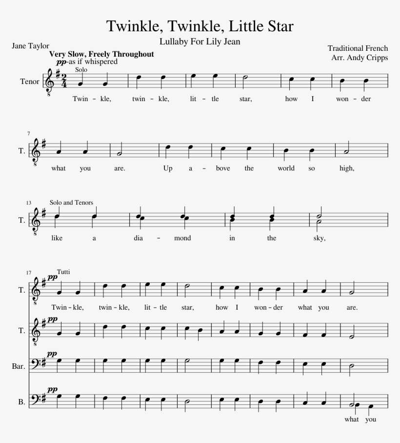 Download Twinkle, Twinkle, Little Star Sheet Music Composed - Sheet ...