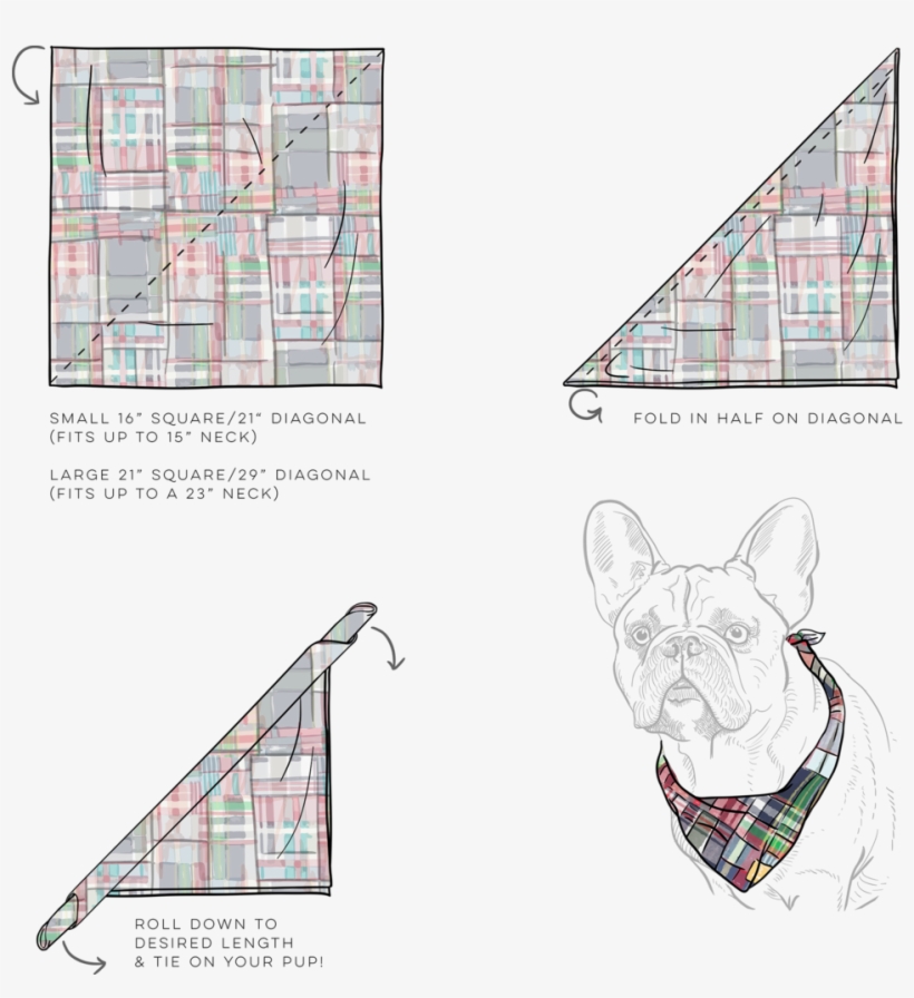 Tie On Dog Bandana Template