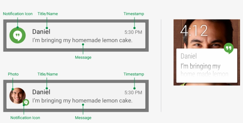 Enter Image Description Here - Heads Up Notification Android Ui PNG ...