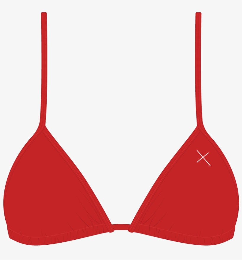 Rose Red Bikini Top Ii - Bathing Suit With X Logo PNG Image ...