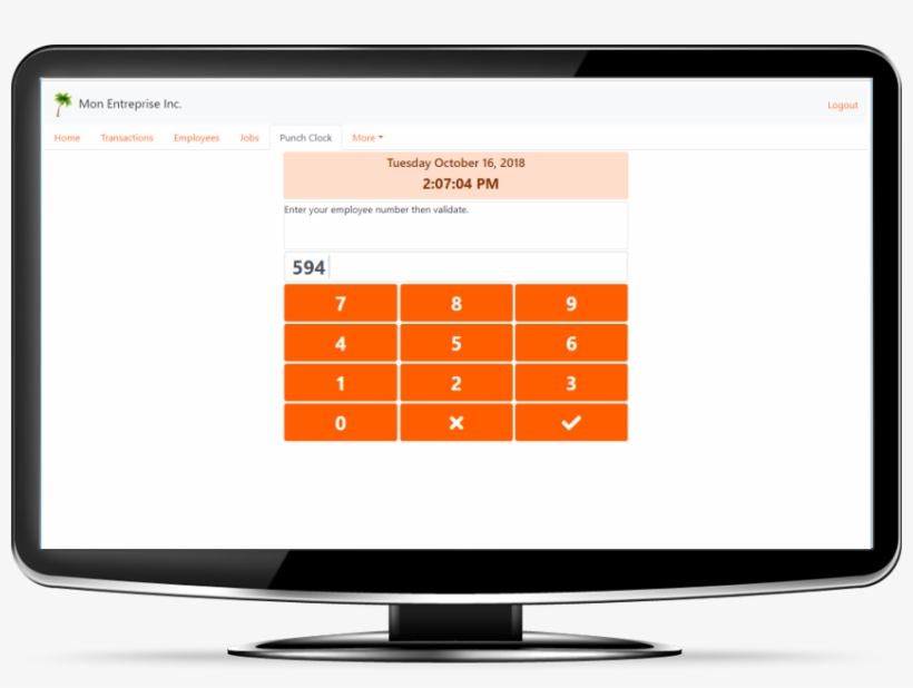 Timeclock On Computer - Infor Visual Erp PNG Image | Transparent PNG ...